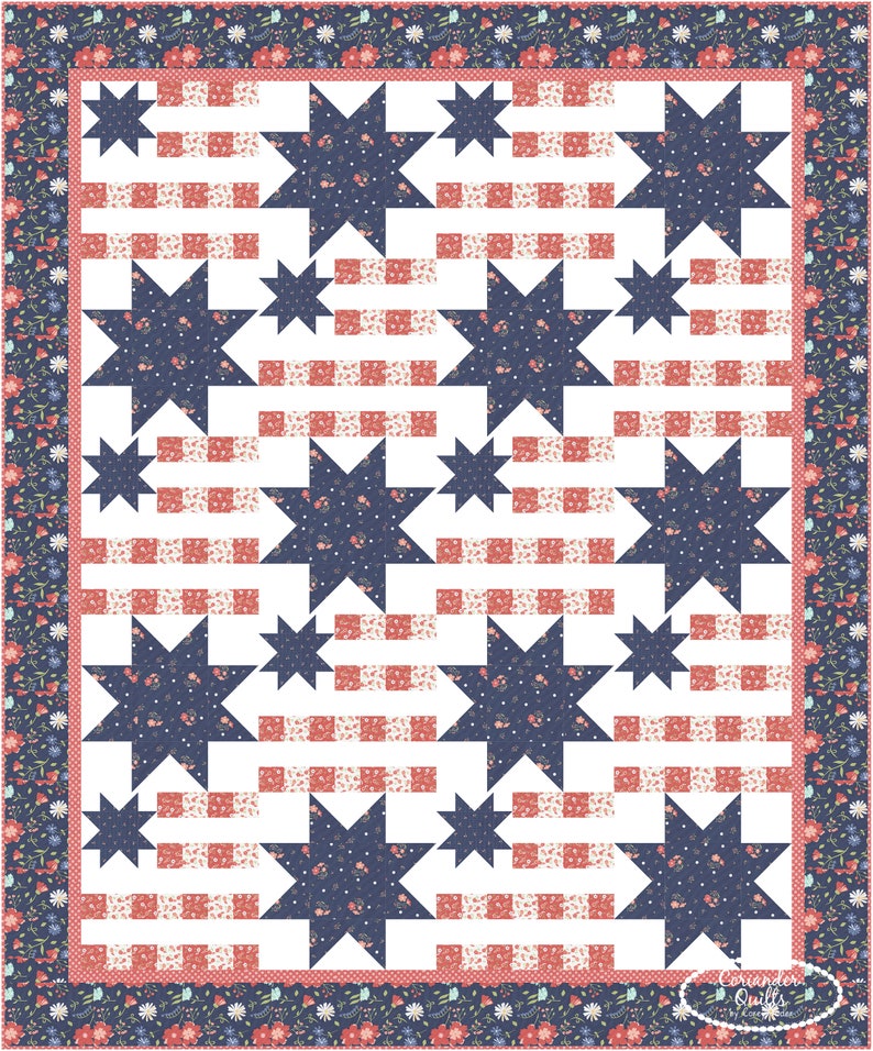 Star Striped Paper Quilt Pattern #195 - Etsy