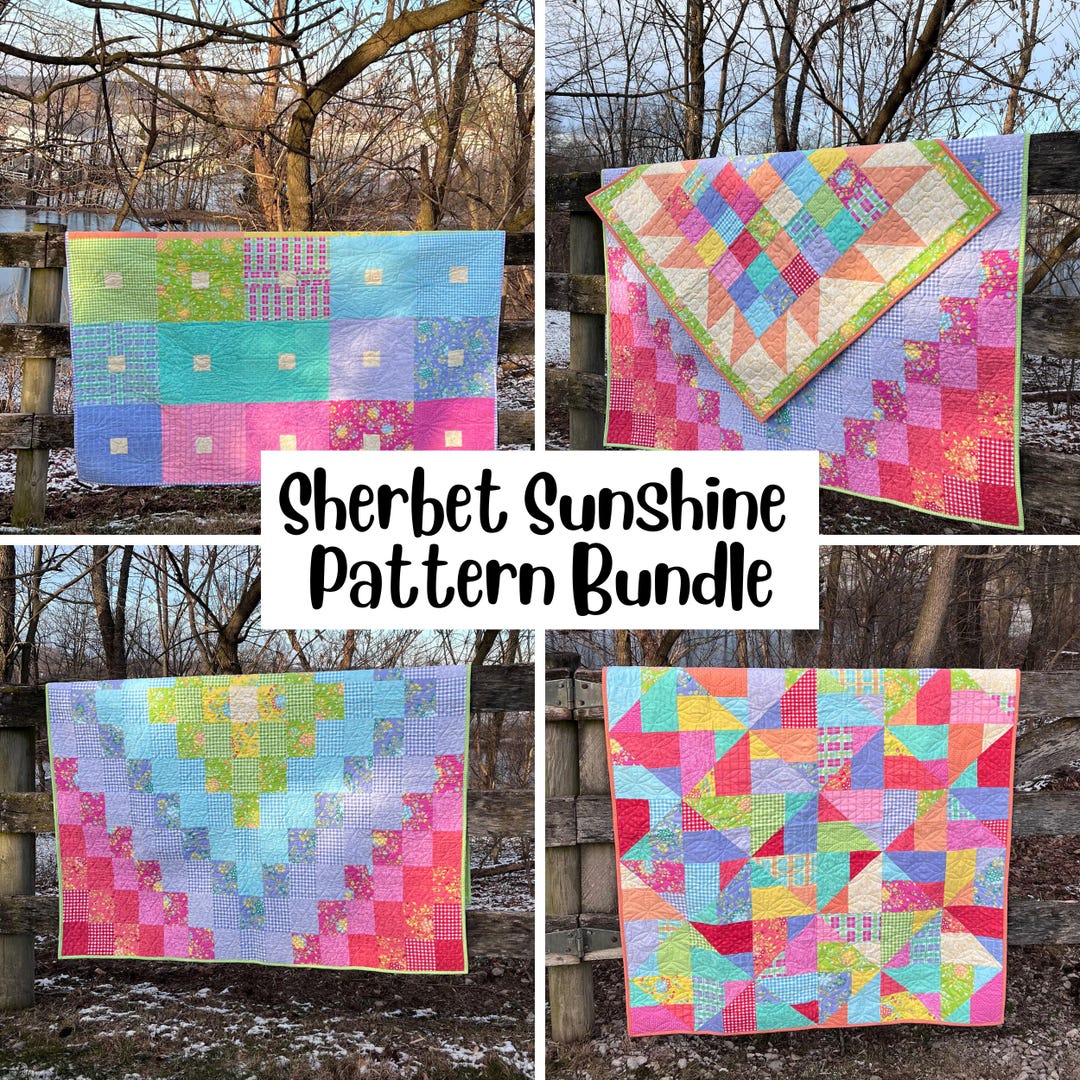 Coriander Quilts 4 Piece PDF Pattern Bundle #19 (sherbet Sunshine ...