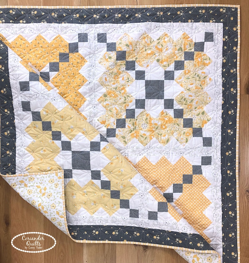 Sunny Flowers PDF Quilt Pattern 193 - Etsy