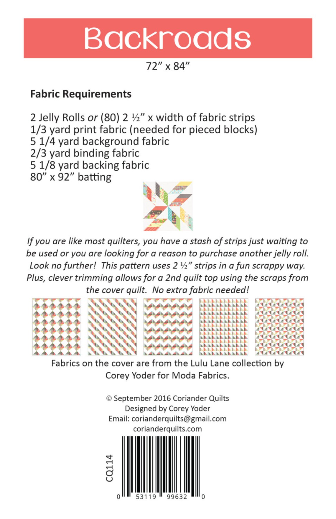 Backroads PDF Quilt Pattern #114 - Etsy