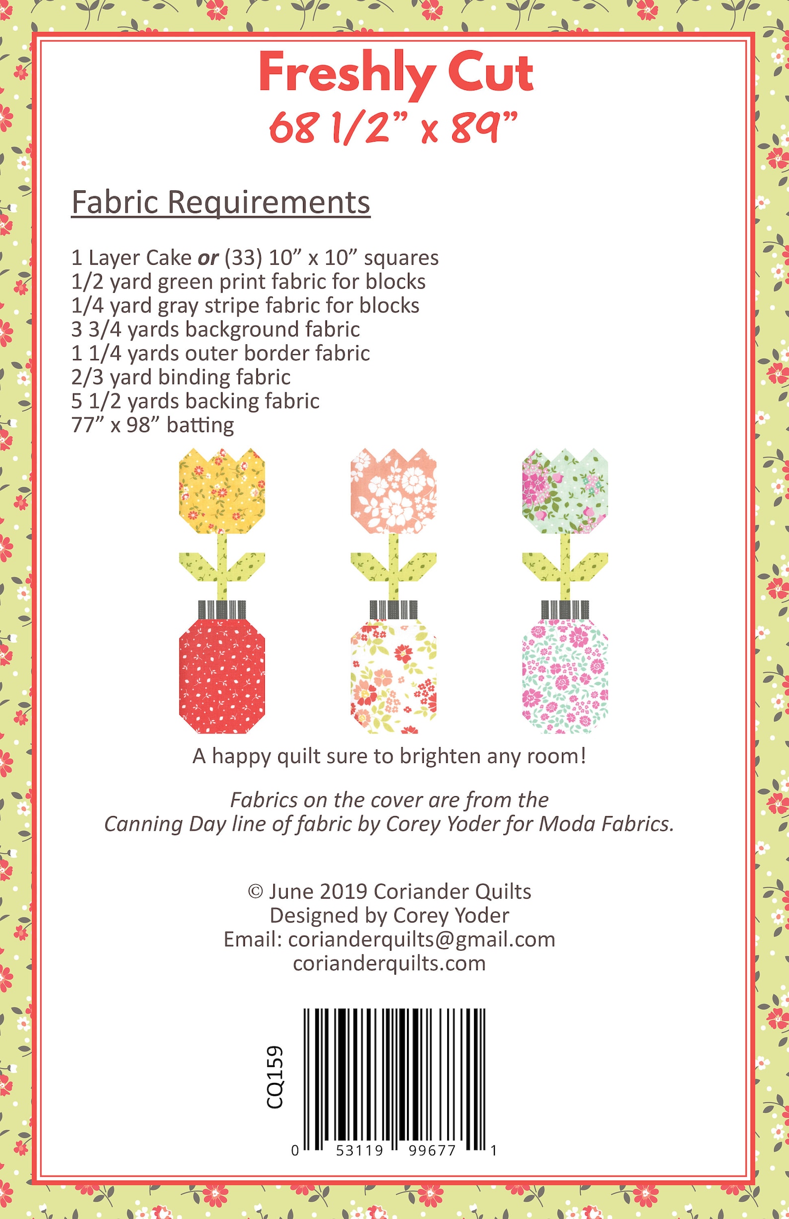 Freshly Cut PDF Quilt Pattern #159 - Etsy