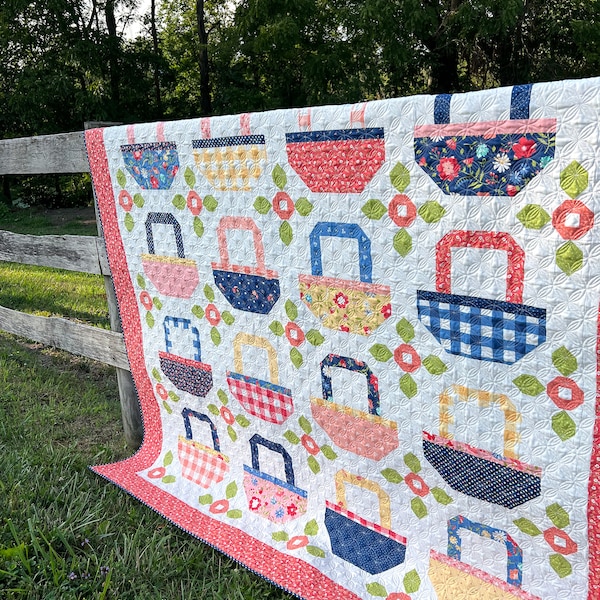 Flower Basket Quilt - Etsy