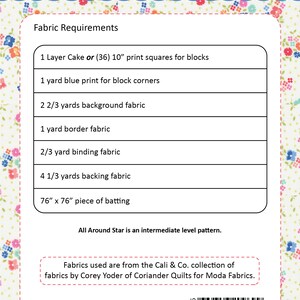 All Around Star PDF Quilt Pattern #215 - Etsy