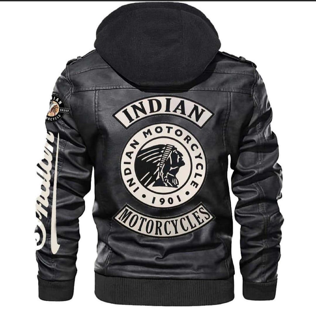 Indian Leather Jacket With Hoodie - Etsy