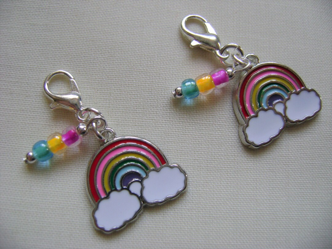 Rainbow Progress Markers/stitch Markers for Knitting or - Etsy