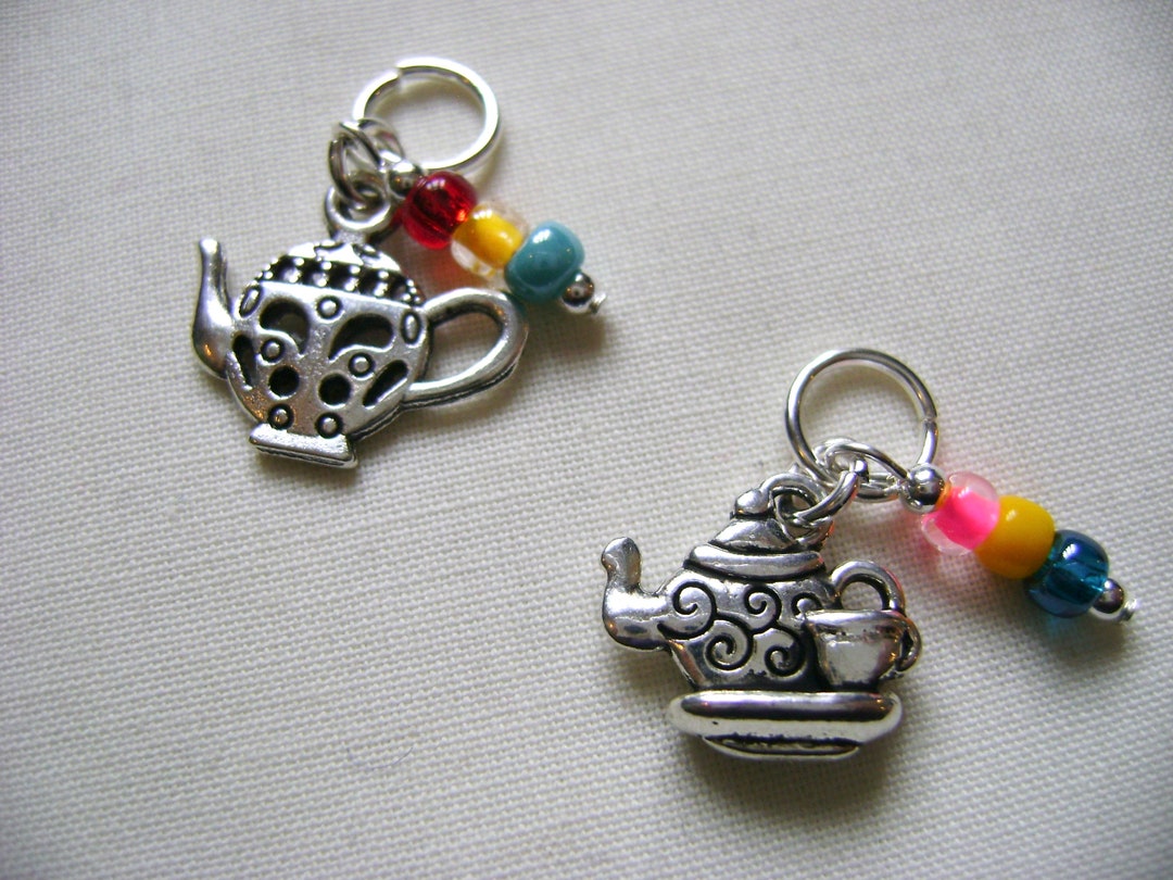 Teapots Progress Markers/stitch Markers for Knitting or - Etsy