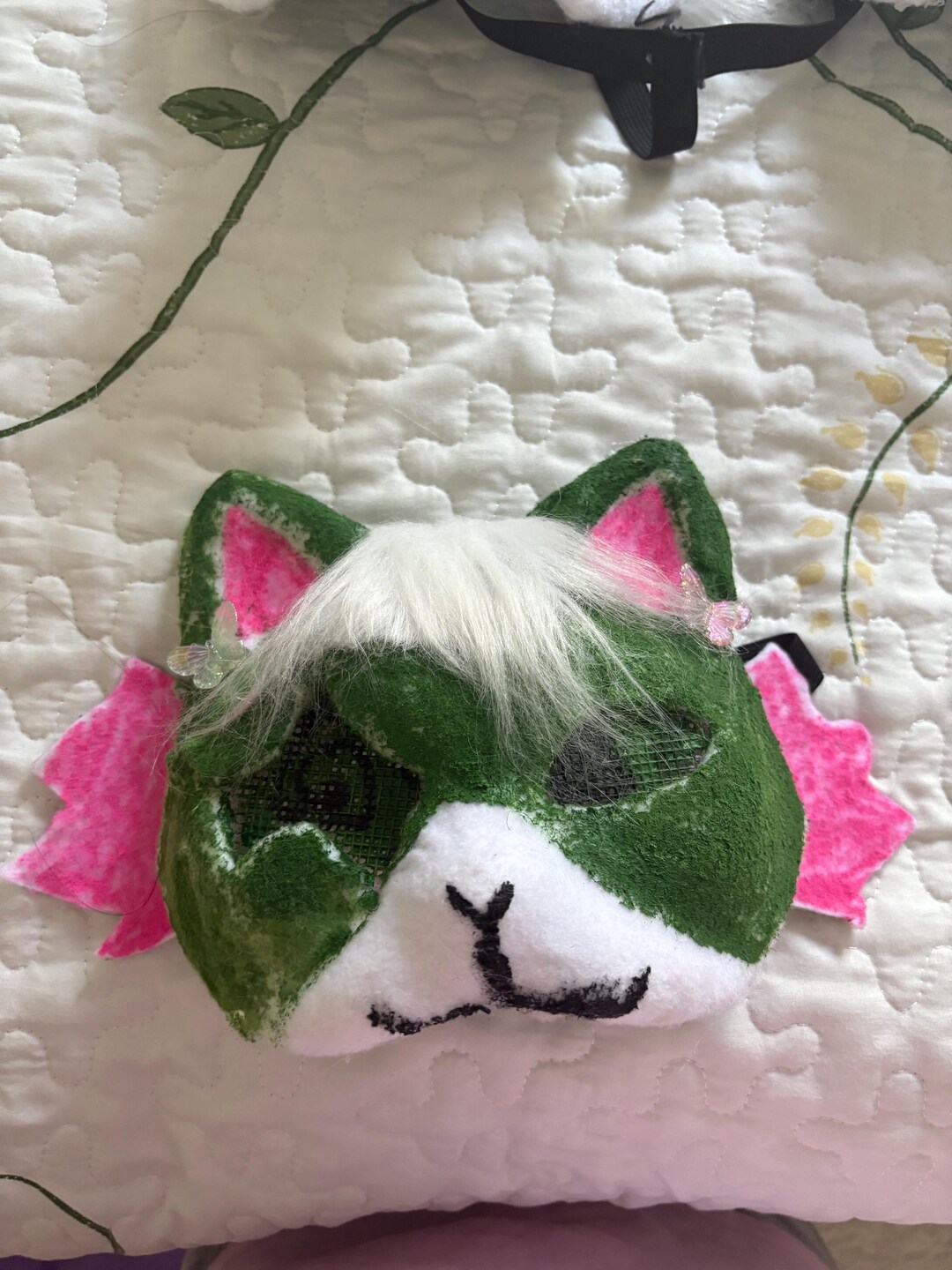 Green Alien Kitty Therian Mask - Etsy