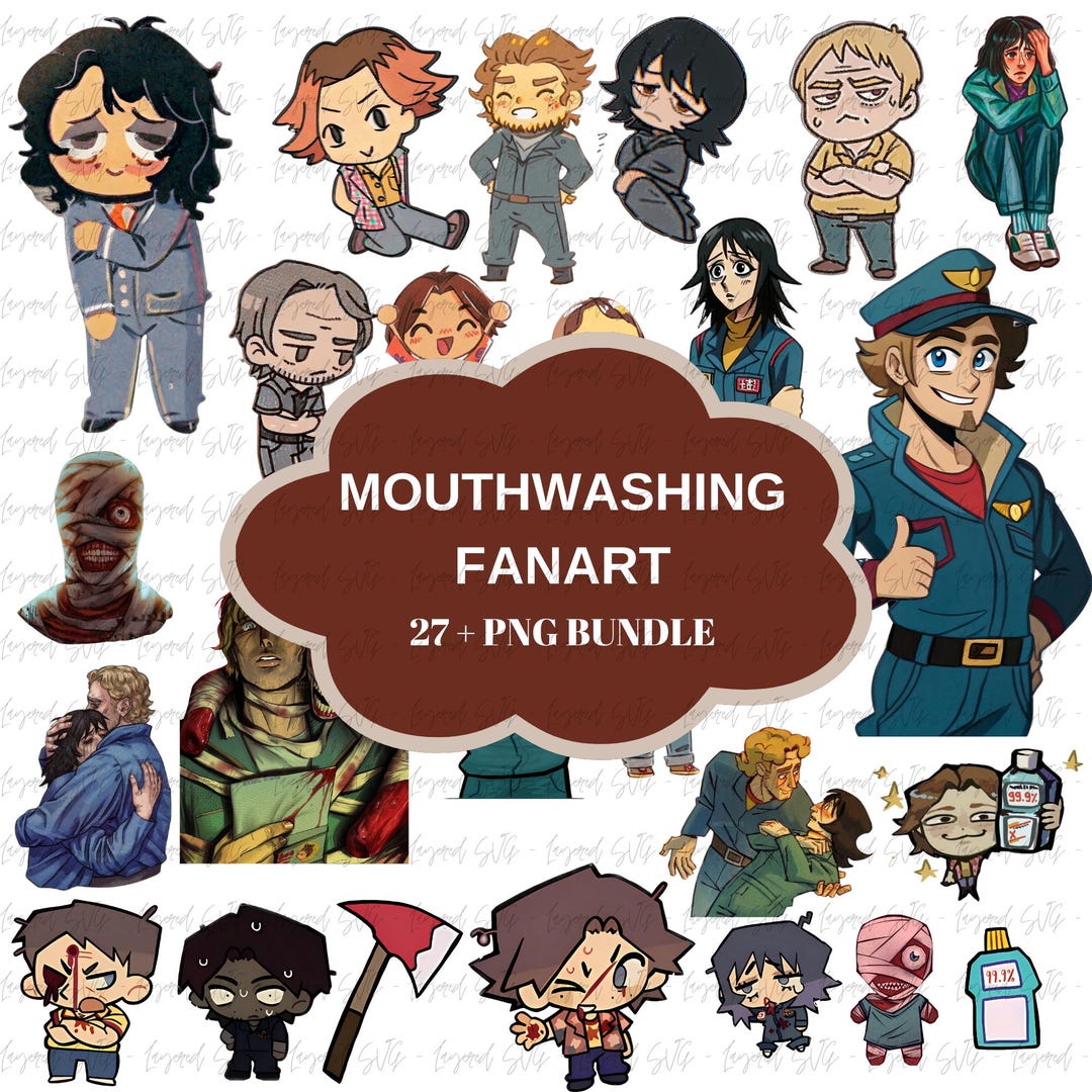 Mouthwashing Game Keychains & Ornament PNG Bundle - Etsy