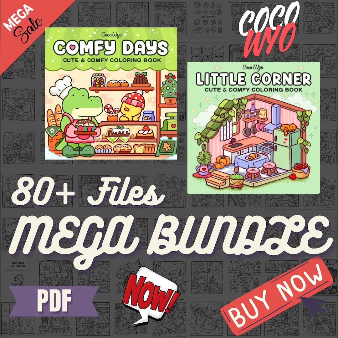 Coco Wyo Comfy Days Cute Coloring Book and Coco Wyo Coloring Books ...