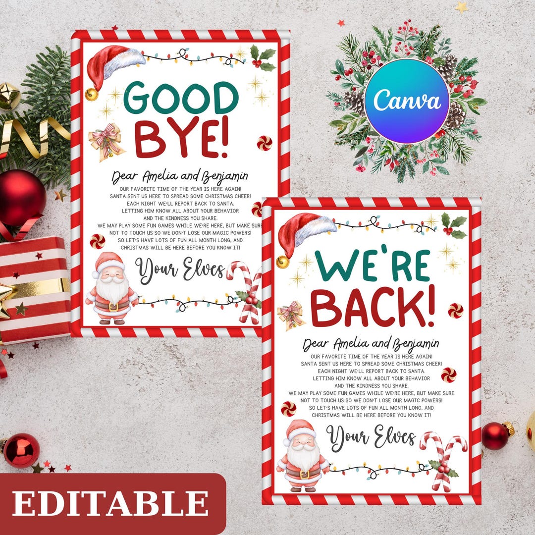 PRINTABLE Im Back Elf Arrival Letter Fun Elves Arrive for Christmas ...