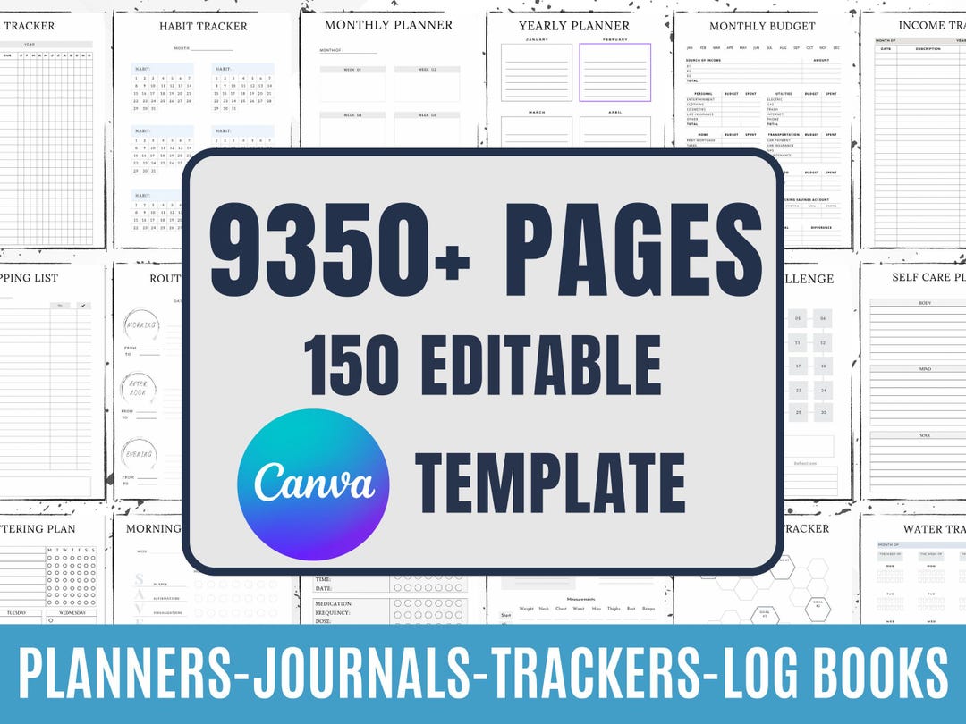 9350 CANVA Editable Templates for KDP Interior, Journals, Digital ...