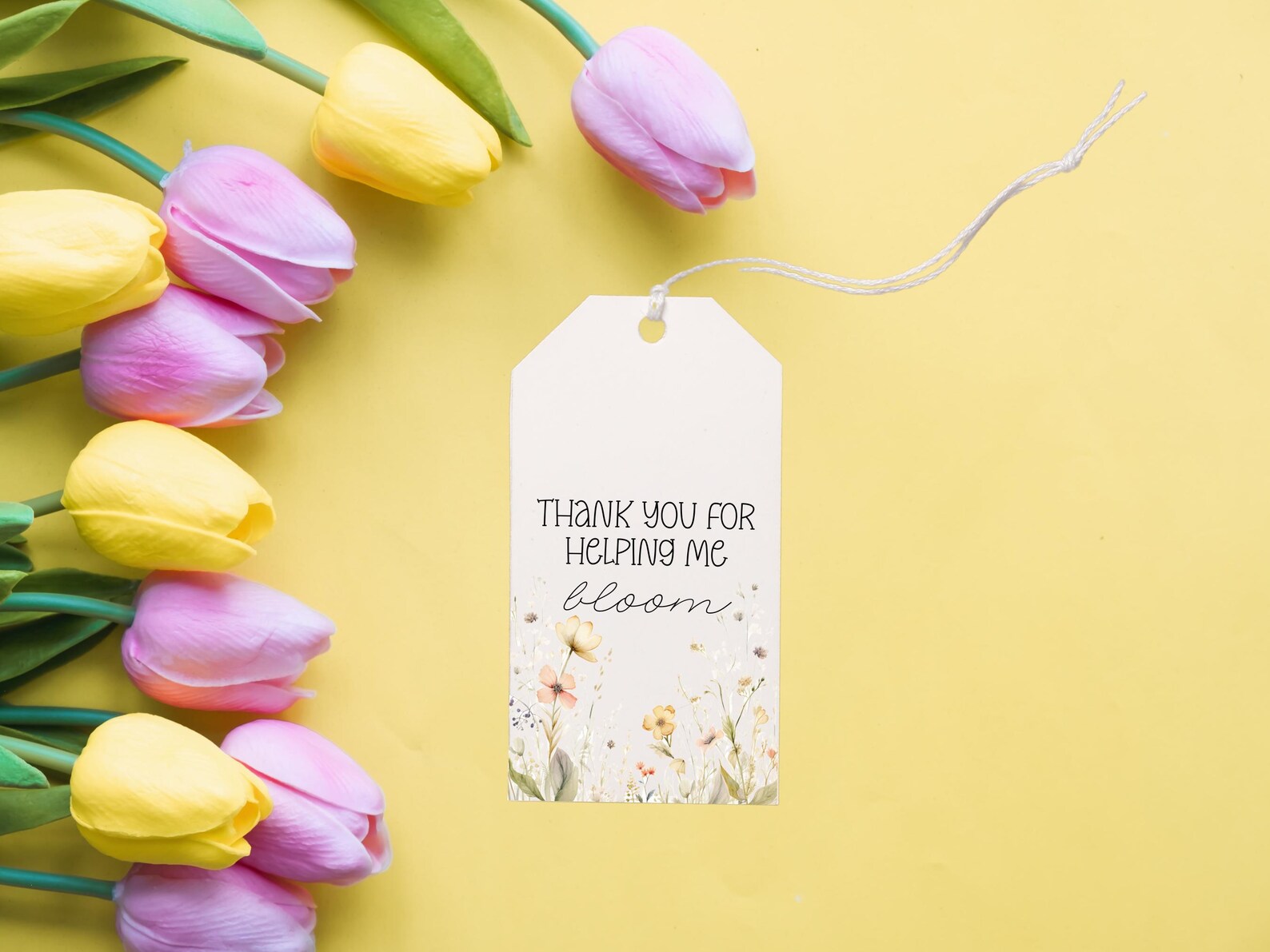 Floral Teacher Appreciation Gift Tags: Thank You for Helping Me Bloom ...