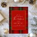 Holiday Party Invitations | Red Plaid Christmas Tartan Invite Digital ...