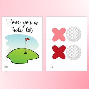 Golf Valentines: Set of 6 Printable Cards With Funny Puns (PDF) - Etsy