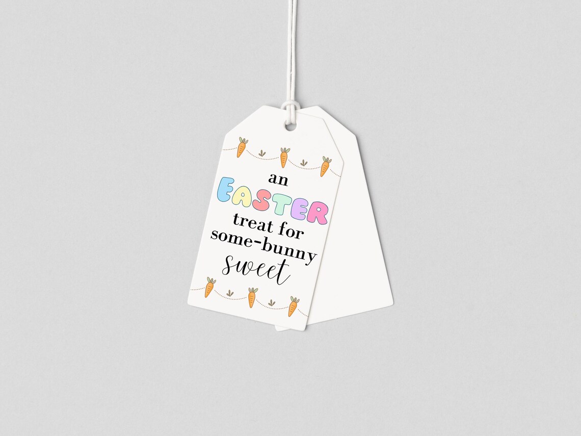 Printable Easter Treat Tags: Somebunny Sweet Favor (PDF Download) - Etsy
