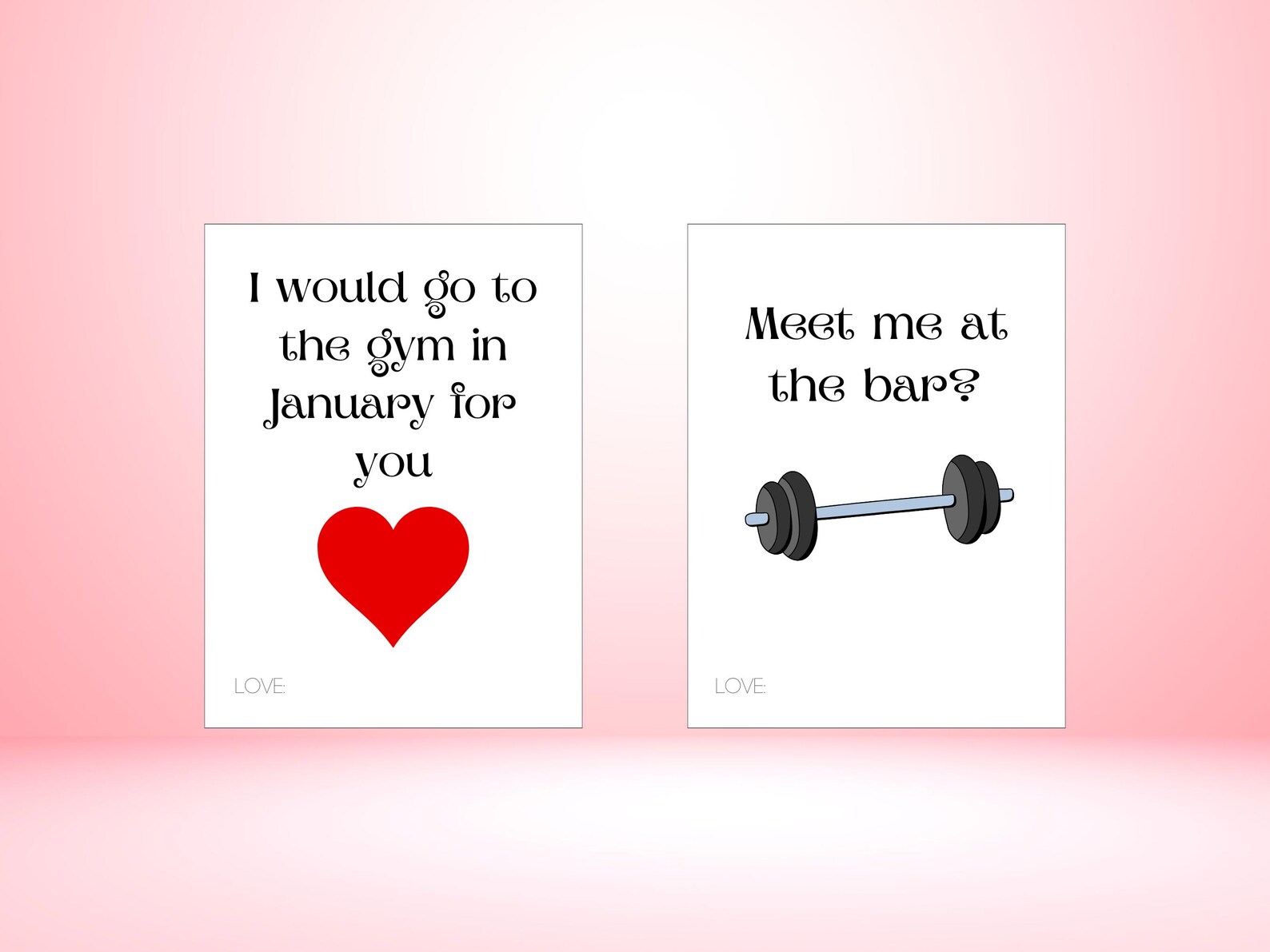 Gym Valentines Set of 8 - Printable Fitness-themed Valentines Perfect ...