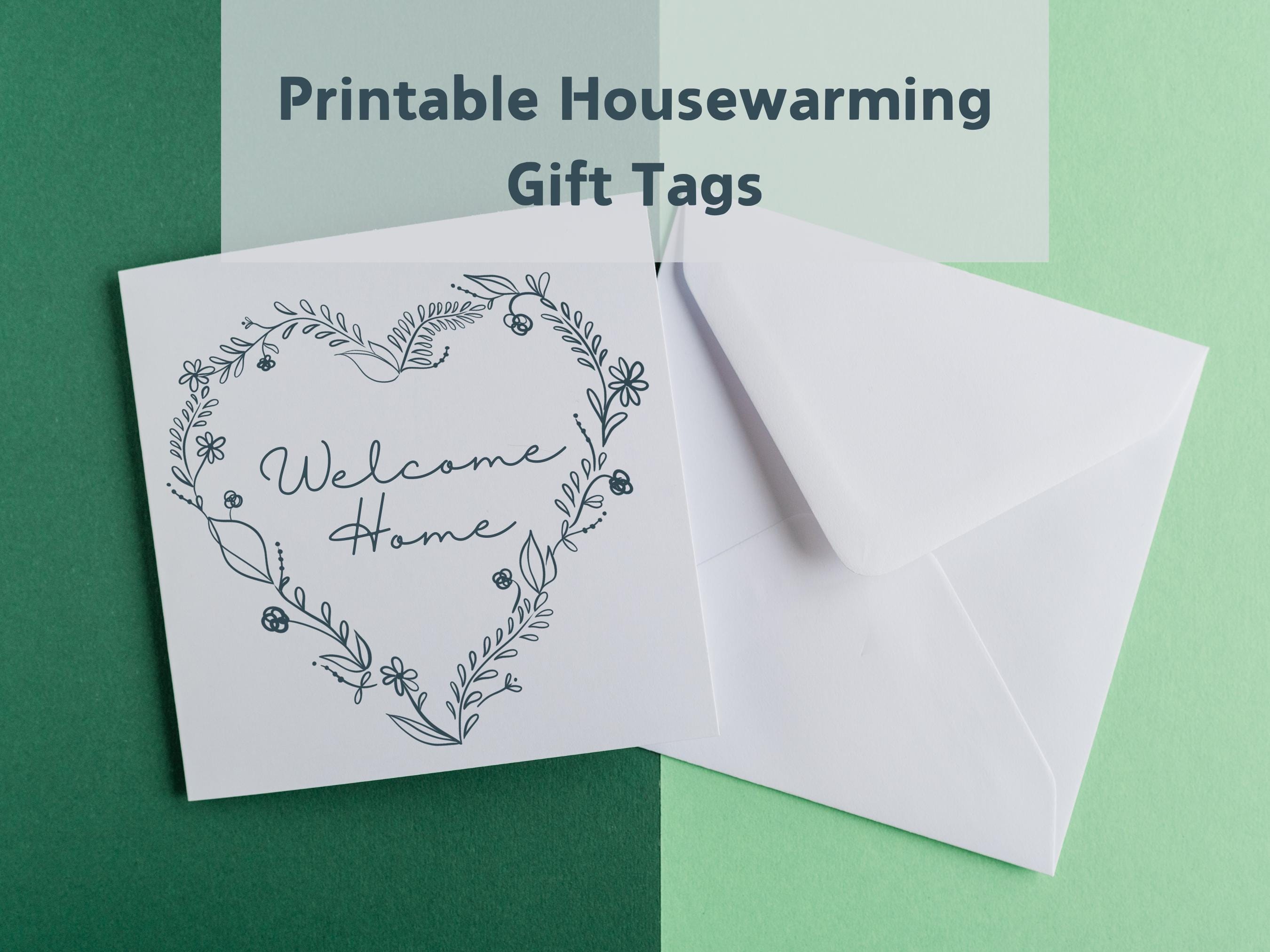 Welcome Home Gift Tags, Printable Housewarming Gift Tags Party Favors ...