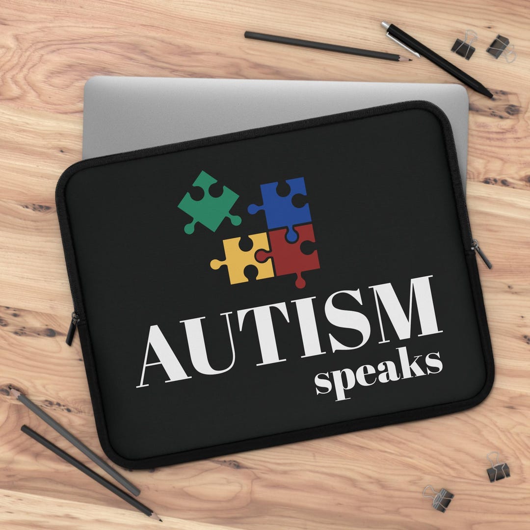 Autism Speaks Laptop Sleeve, Autism Awareness Gift, Protective Computer ...