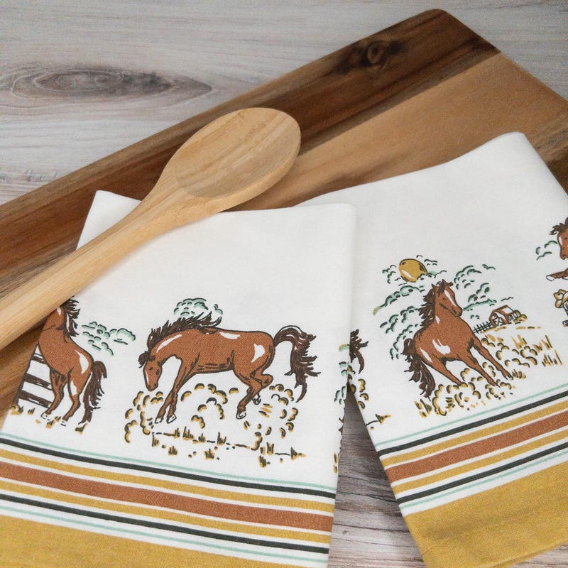 Hand Towels Cowboy Cotton - Etsy