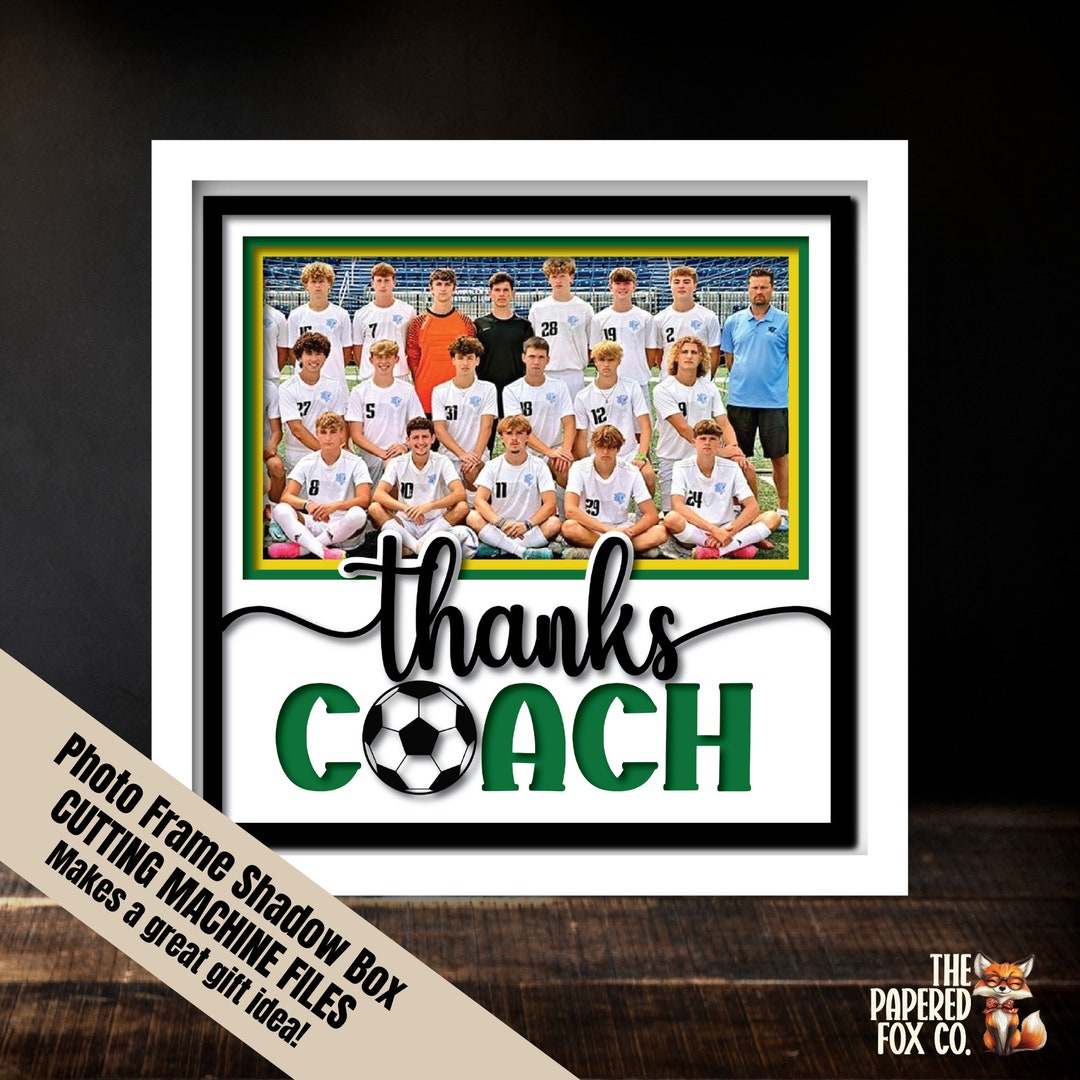 Soccer Coach SVG for Cutting Machine, 3D Cut Files for Picture Frames ...