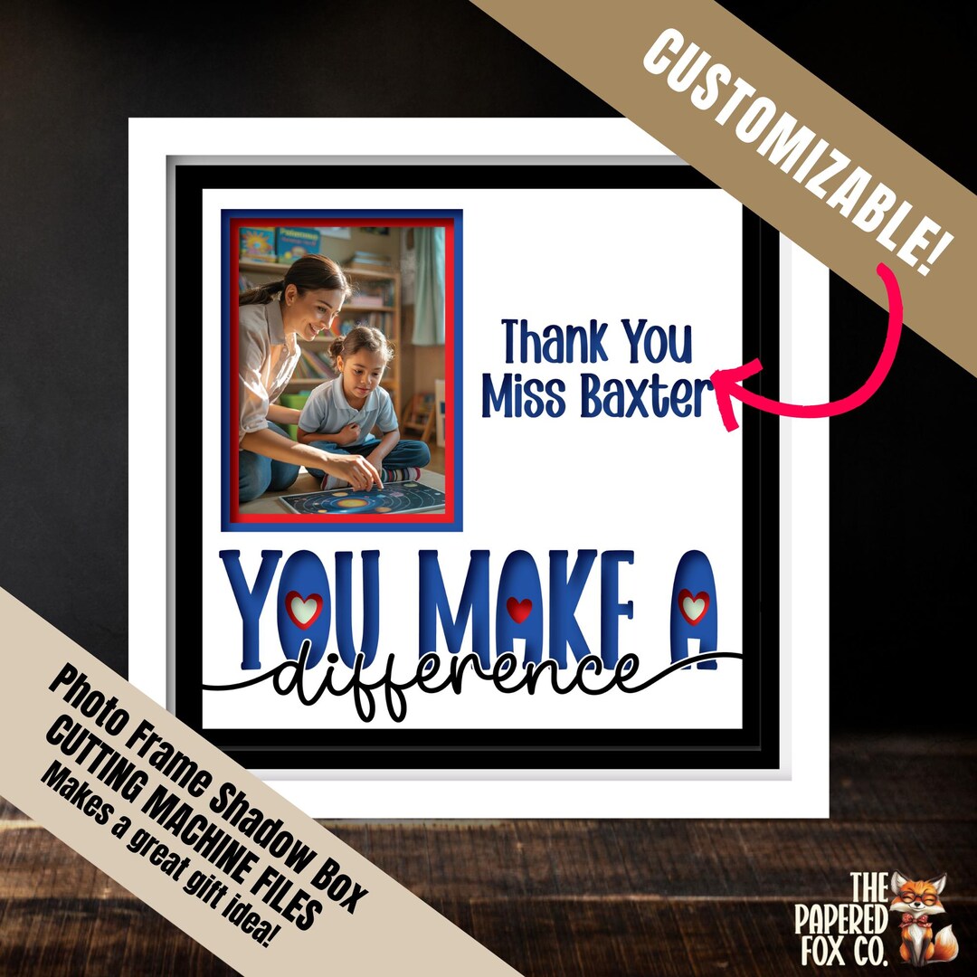 You Make a Difference School Svg, Teacher Gift for Her, Classroom Photo ...