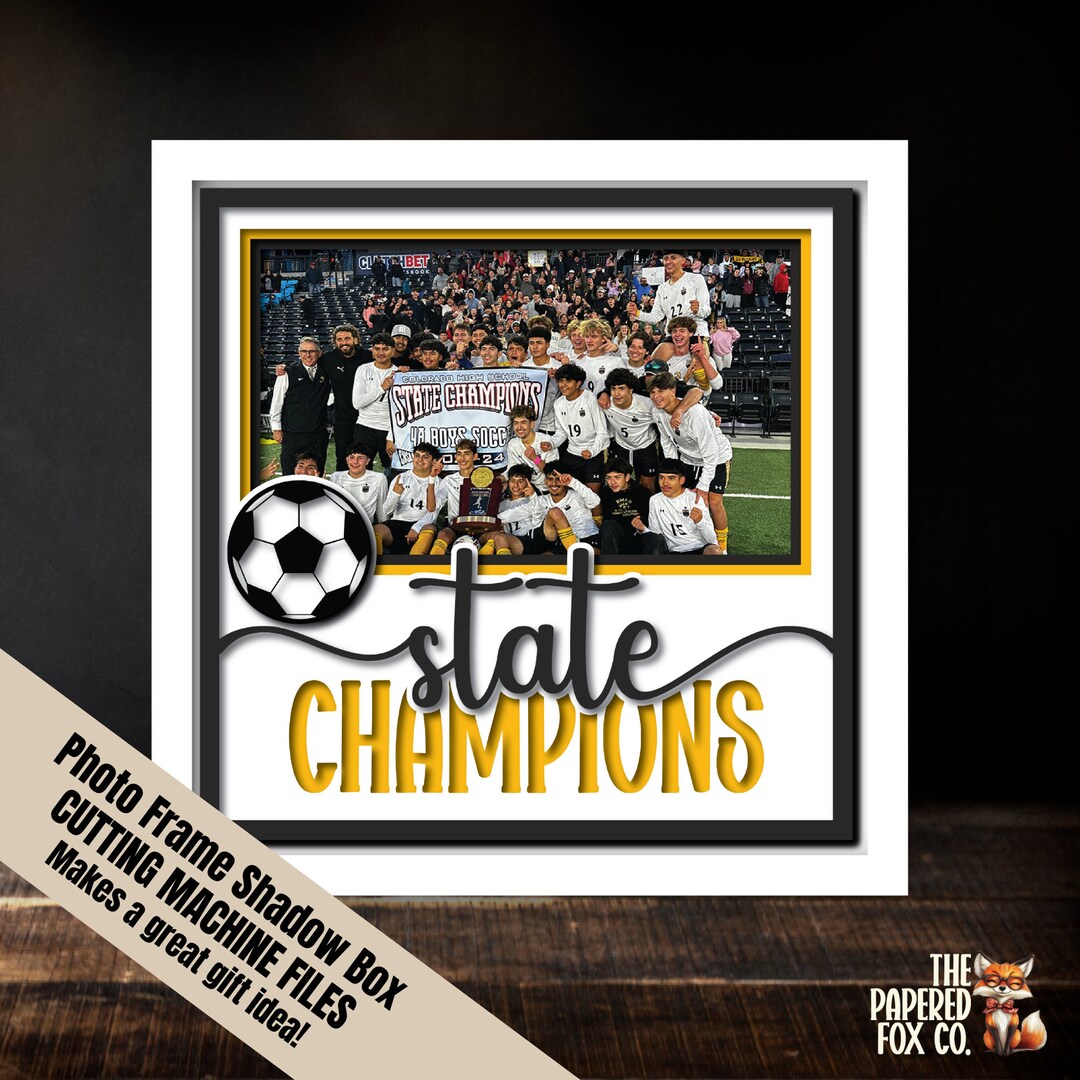 Soccer SVG for Cutting Machine, 3D Cut Files for Picture Frames, State ...