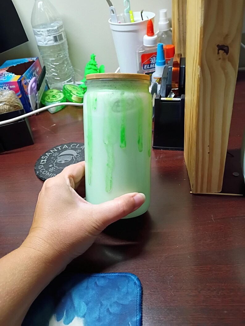 Glow in the Dark Slime 16 Oz Snow Globe Tumbler - Etsy