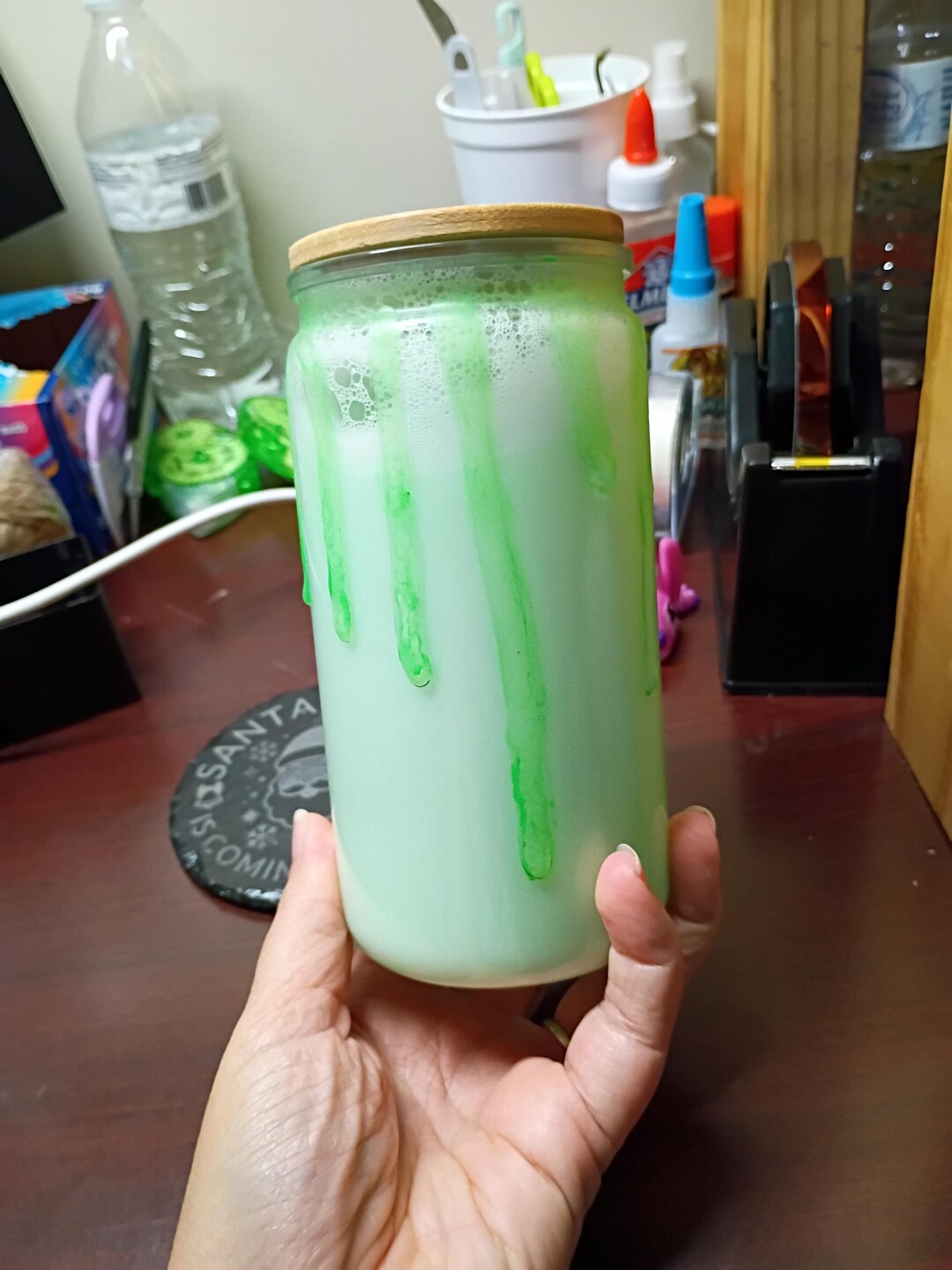 Glow in the Dark Slime 16 Oz Snow Globe Tumbler - Etsy