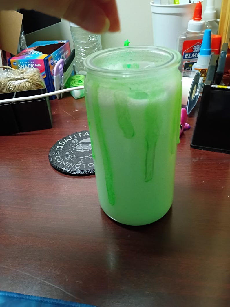 Glow in the Dark Slime 16 Oz Snow Globe Tumbler - Etsy