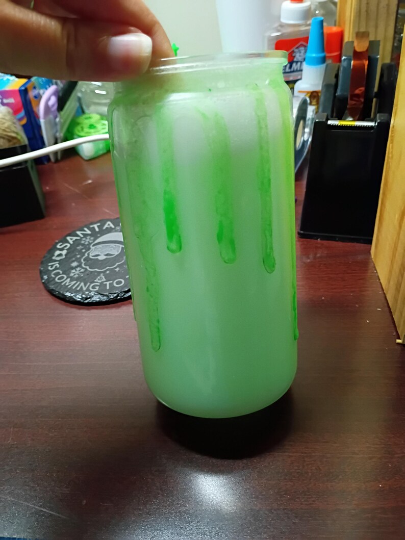 Glow in the Dark Slime 16 Oz Snow Globe Tumbler - Etsy