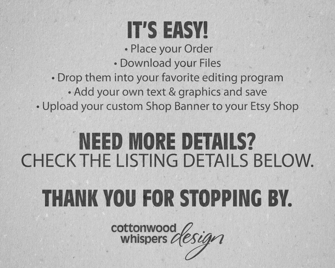 Gold Glitter Confetti Etsy Shop Template Cover Image Shop | Etsy