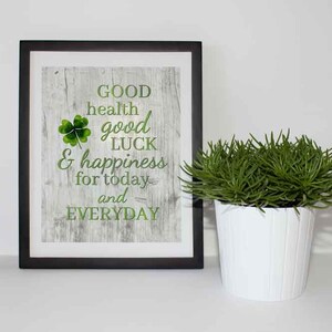 Good Health Good Luck Happiness PRINTABLE Irish Blessing, Irish Poem ...