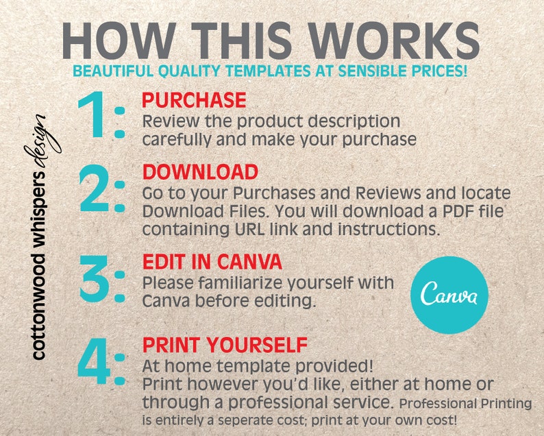 Purchase Thank You Card Editable Canva Template Insert for - Etsy