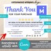 Mercari Thank You Cards, Editable Canva Template, Customer Service ...