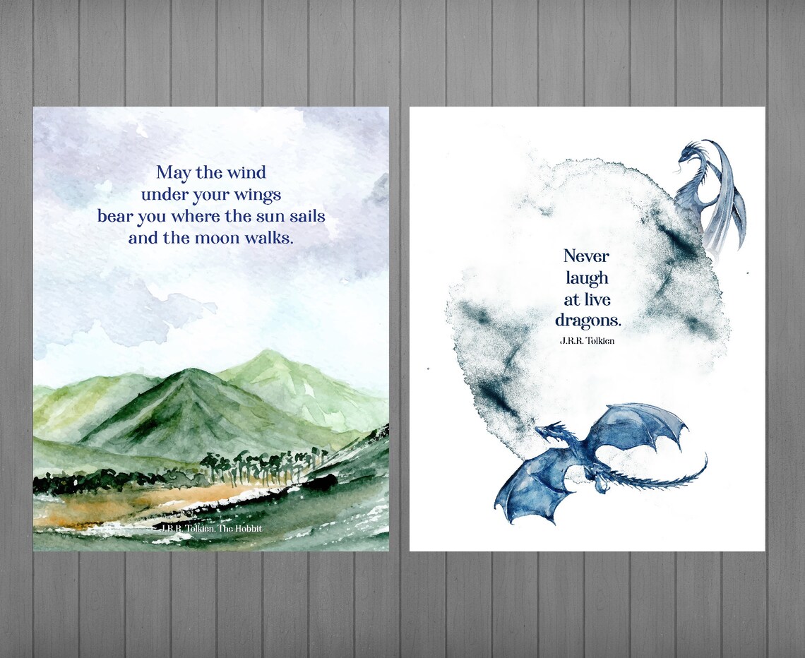 Tolkien Art Prints Set of 10 Tolkien Printables Lord of the - Etsy
