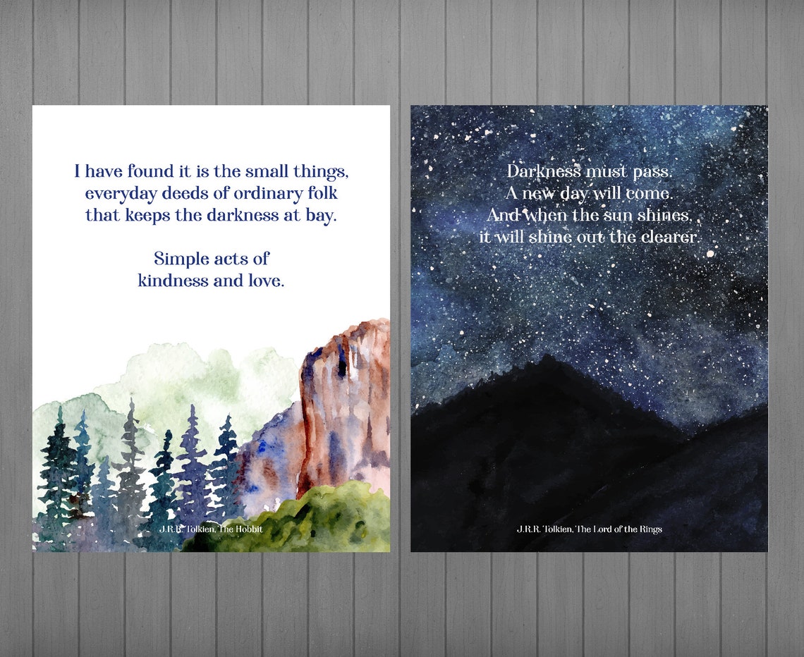 Tolkien Art Prints Set of 10 Tolkien Printables Lord of the - Etsy