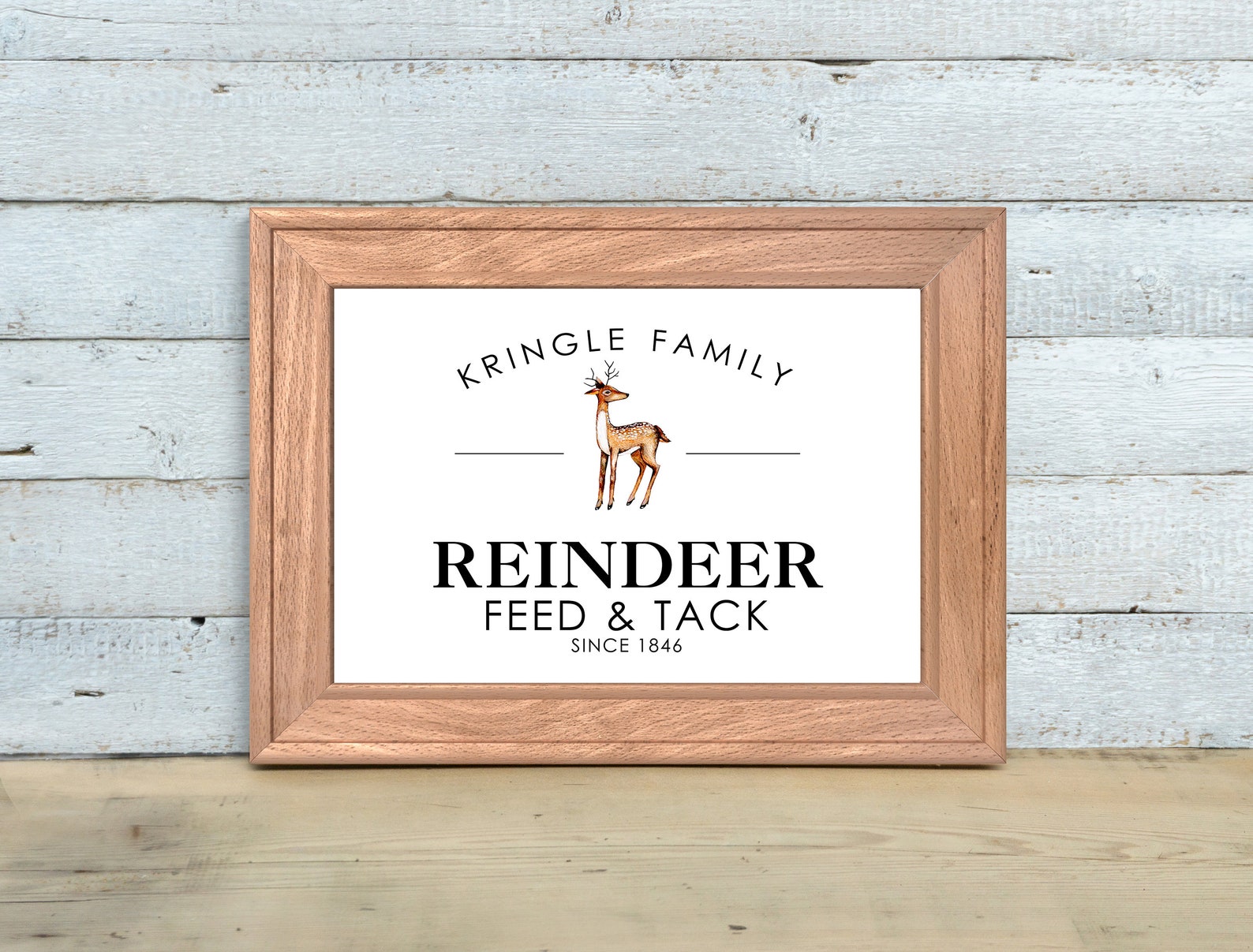 Reindeer PRINTABLE Sign Barn Decor Feed & Tack Sign | Etsy