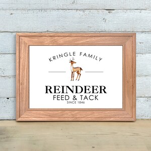 Reindeer PRINTABLE Sign Barn Decor Feed & Tack Sign - Etsy