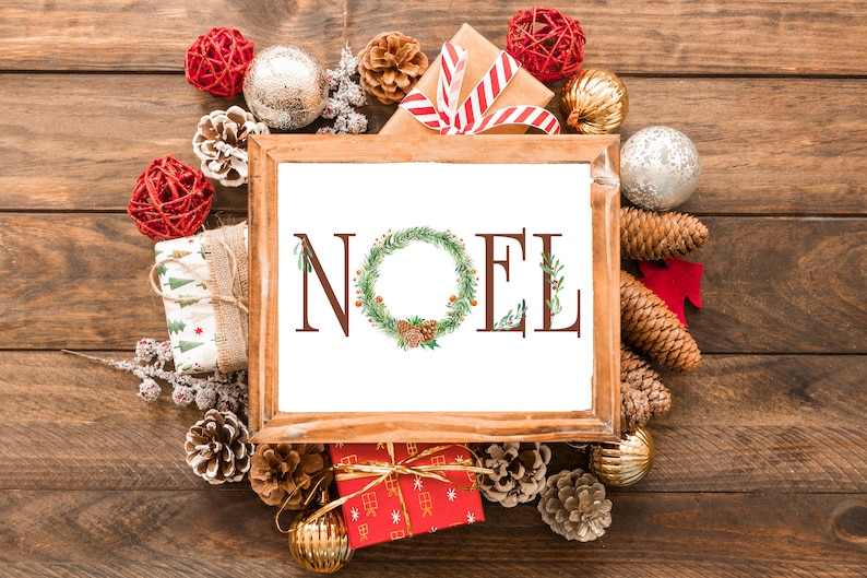 NOEL Printable Sign Christmas Poster INSTANT DOWNLOAD Winter - Etsy