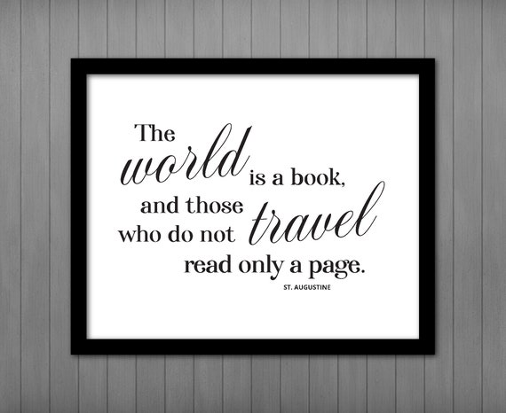 The World is a Book Printable Travel Decor St Augustine | Etsy