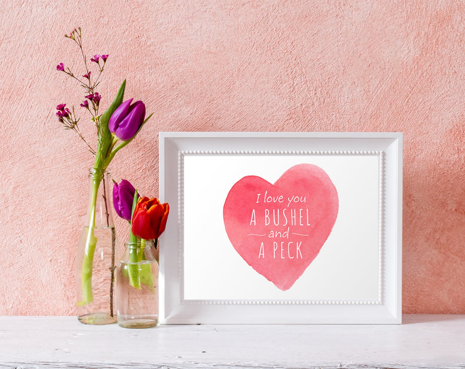 I Love You a Bushel and a Peck... PRINTABLE Valentine Wall Art ...