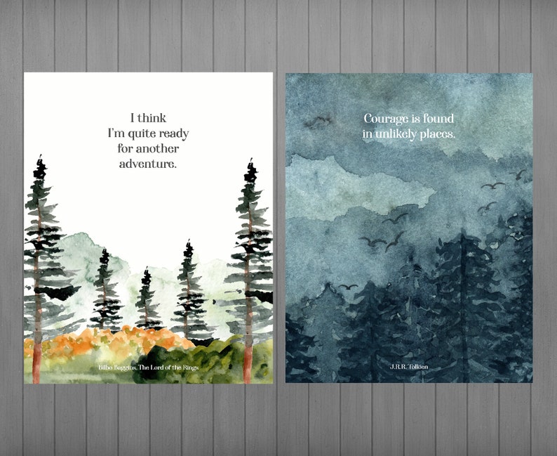 Tolkien Art Prints Set of 10 Tolkien Printables Lord of the - Etsy