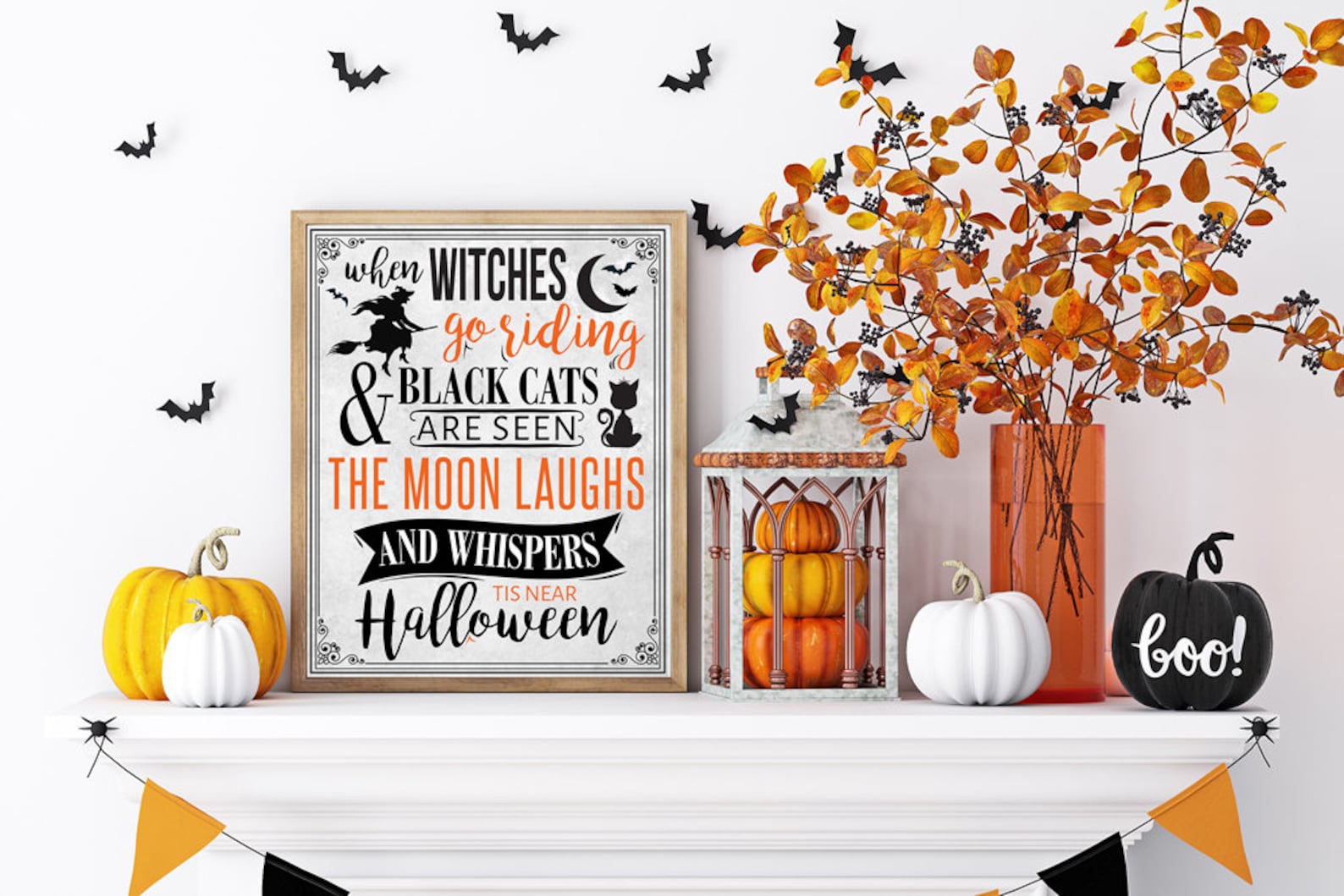 When Witches Go Riding Sign Halloween Party Decor Printable - Etsy