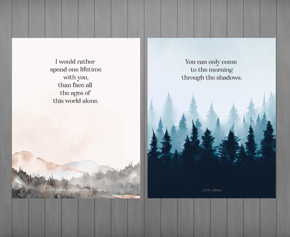 Tolkien Art Prints Set of 10 Tolkien Printables Lord of the - Etsy