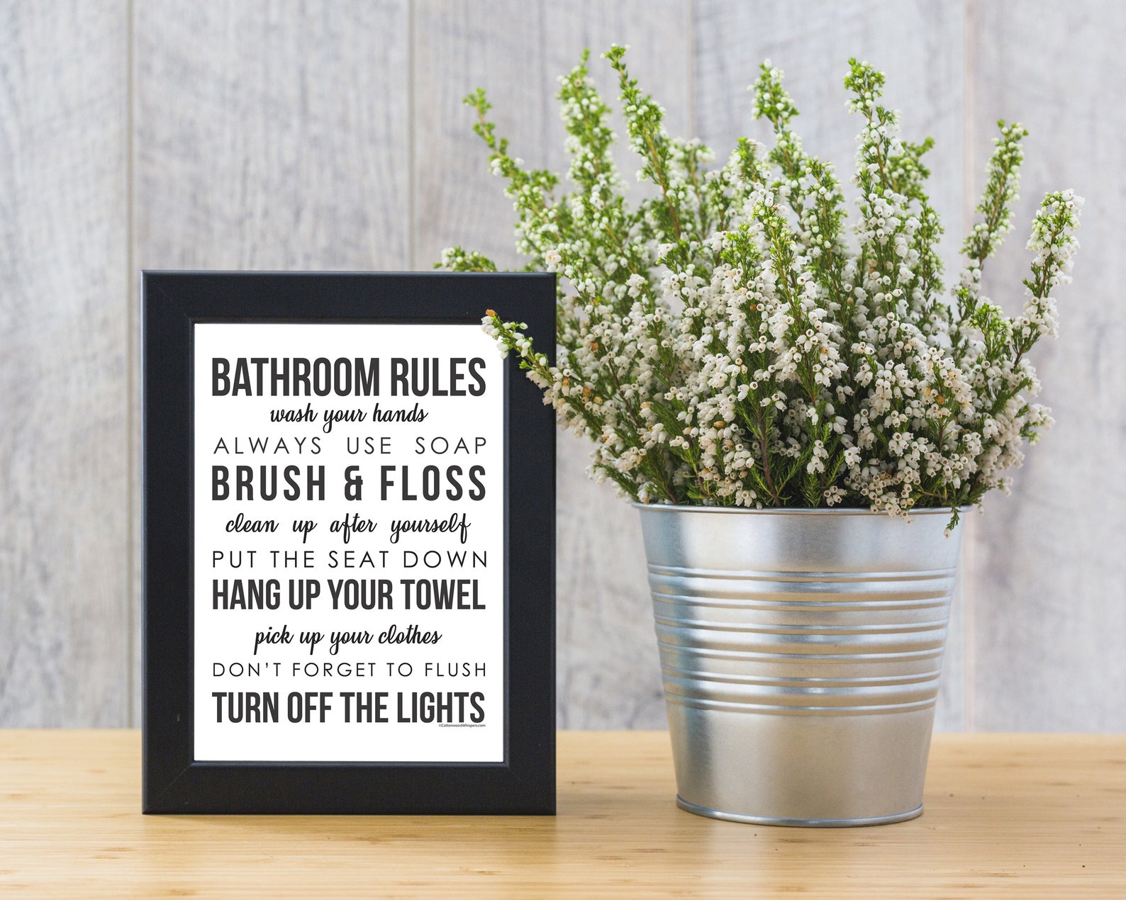 Bathroom Rules PRINTABLE Sign Wash Hands Poster Bathroom - Etsy