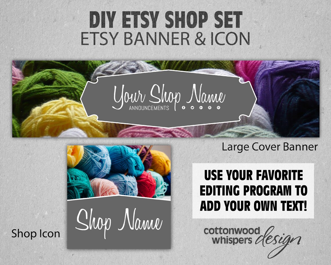 Custom Etsy Shop Banner Set Store Branding Kit Graphics - Etsy