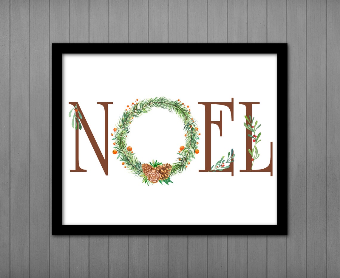 NOEL Printable Sign Christmas Poster INSTANT DOWNLOAD Winter - Etsy