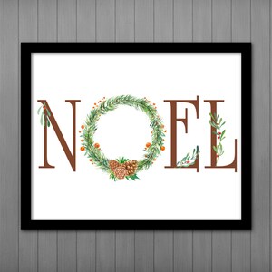 NOEL Printable Sign Christmas Poster INSTANT DOWNLOAD Winter - Etsy