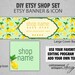 Fresh Lemon Etsy Shop Banner Set Yellow Sunshine Etsy Banner - Etsy