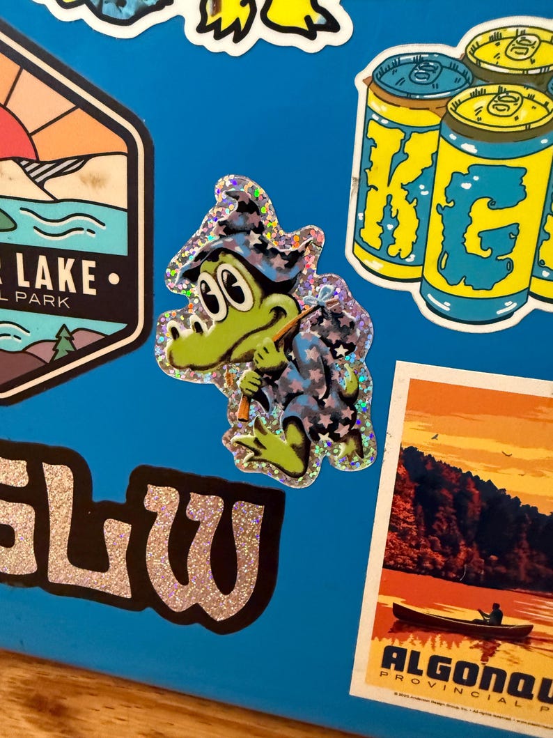 King Gizzard Walking Gator Glitter Sticker - Etsy